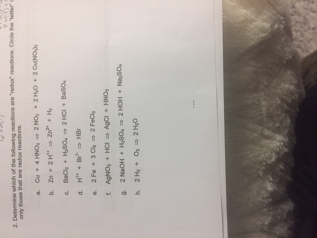 Solved Determine which of the following reactions are | Chegg.com