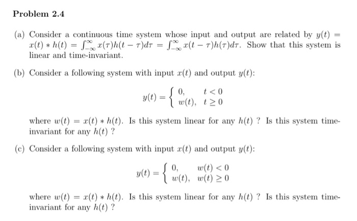 Solved Problem 2.3 (Causality) We can define causality more | Chegg.com