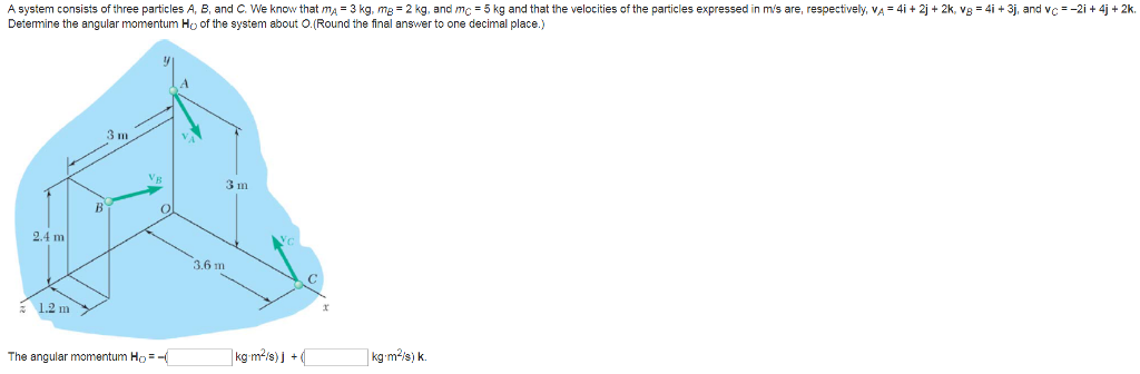 Solved A system consists of three particles A B, and C We | Chegg.com