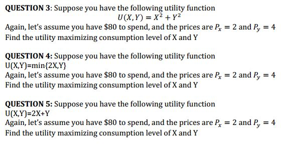 Solved Suppose You Have The Following Utility Function U X