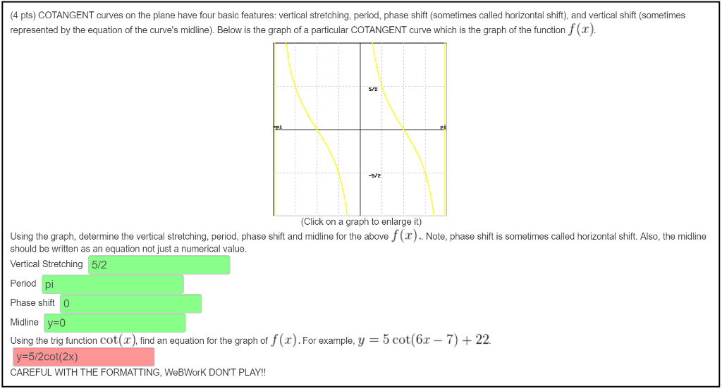 Solved (4 pts) COTANGENT curves on the plane have four basic | Chegg.com