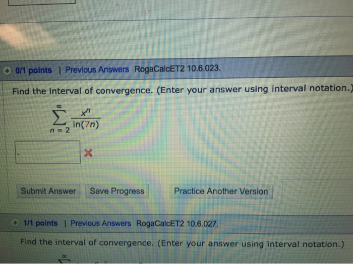 Solved Find the interval of convergence. (Enter your answer | Chegg.com