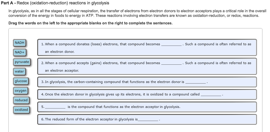 Solved: Part A - Redox (oxidation-reduction) Reactions In ... | Chegg.com