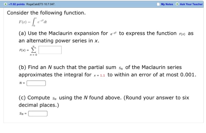 Solved Consider the following function. F(x) - integral^1_0 | Chegg.com