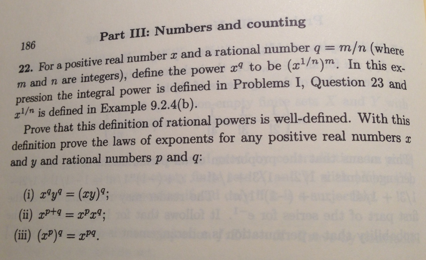 Solved For a positive real number x and a rational number | Chegg.com