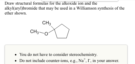 Solved Draw structural formulas for the alkoxide ion and | Chegg.com