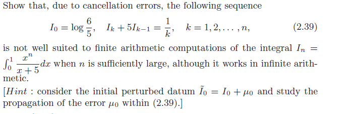 Solved Show that, due to cancellation errors, the following | Chegg.com