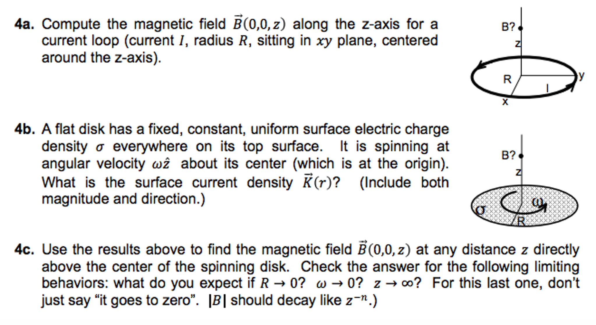 Solved Compute The Magnetic Field B 0 0 Z Along The