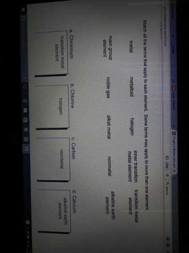 Solved Match all the terms that apply to each element. Some | Chegg.com