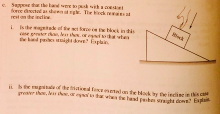 Solved block is at rest on an incline as shown below at | Chegg.com