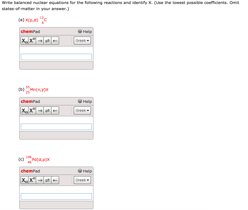 Solved Write balanced nuclear equations for the following | Chegg.com