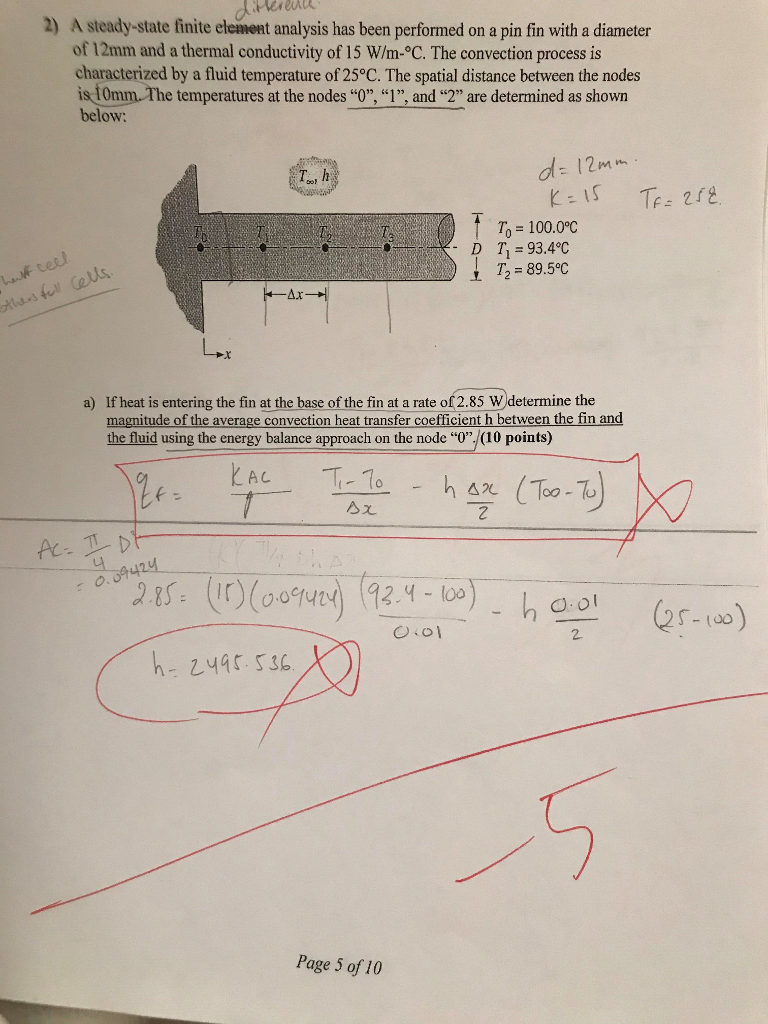 Solved 2 A Steady State Finite Element Analysis Has Been