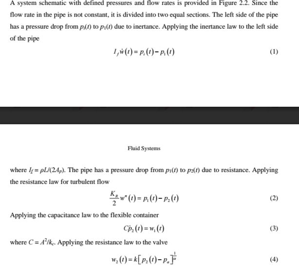 MODELING AND ANALYSIS-FLUID SYSTEMS PLEASE ANSWER THE | Chegg.com