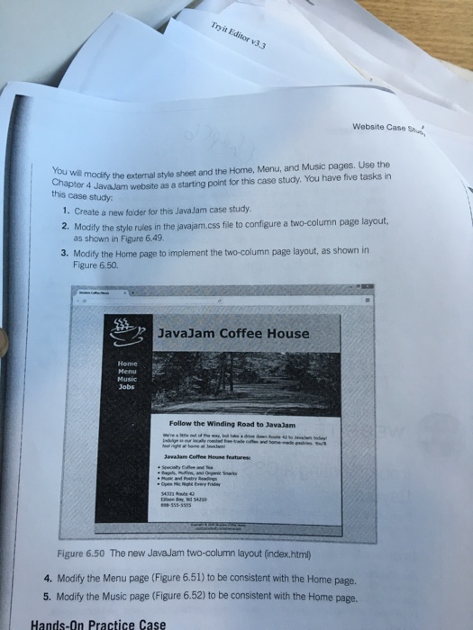 You will modify the external style sheet and the | Chegg.com