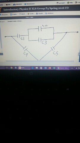 Solved In the following Circuit, C1= 7.4 F, C2= 2*7.4 F, | Chegg.com