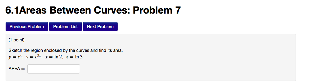 Solved 6.1Areas Between Curves: Problem 6 Previous Problem | Chegg.com