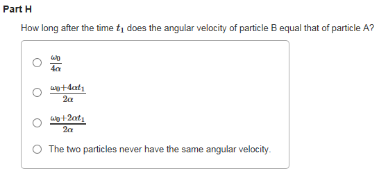 Solved Consider two particles A and B. The angular position | Chegg.com