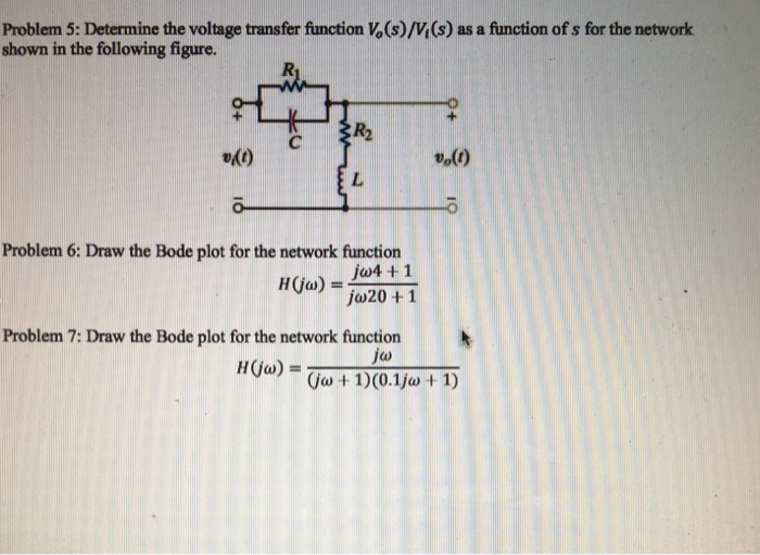 Solved Determine the voltage transfer function V_0(s)/V_t(s) | Chegg.com