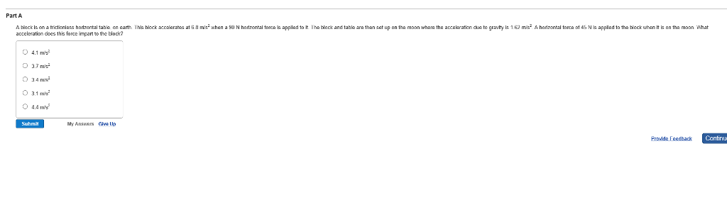 Solved A block is on a frictionless horizontal table an | Chegg.com
