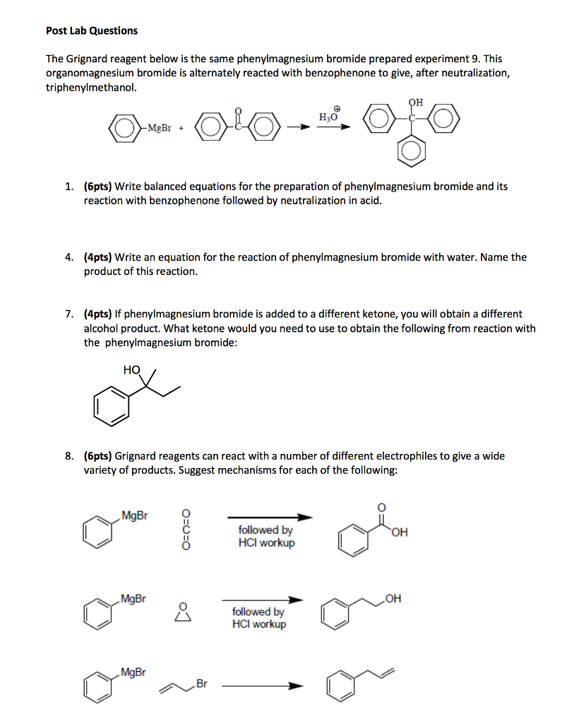 Solved The Grignard reagent below is the same | Chegg.com