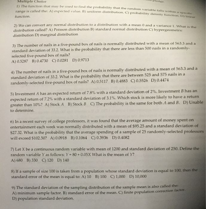 Solved The function that may be used to find the probability | Chegg.com