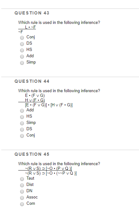QUESTION 31 Use a short form truth table to answer | Chegg.com