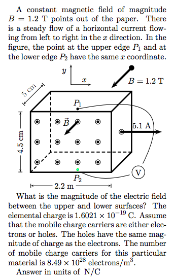 A constant magnetic field of magnitude B = 1.2 T | Chegg.com