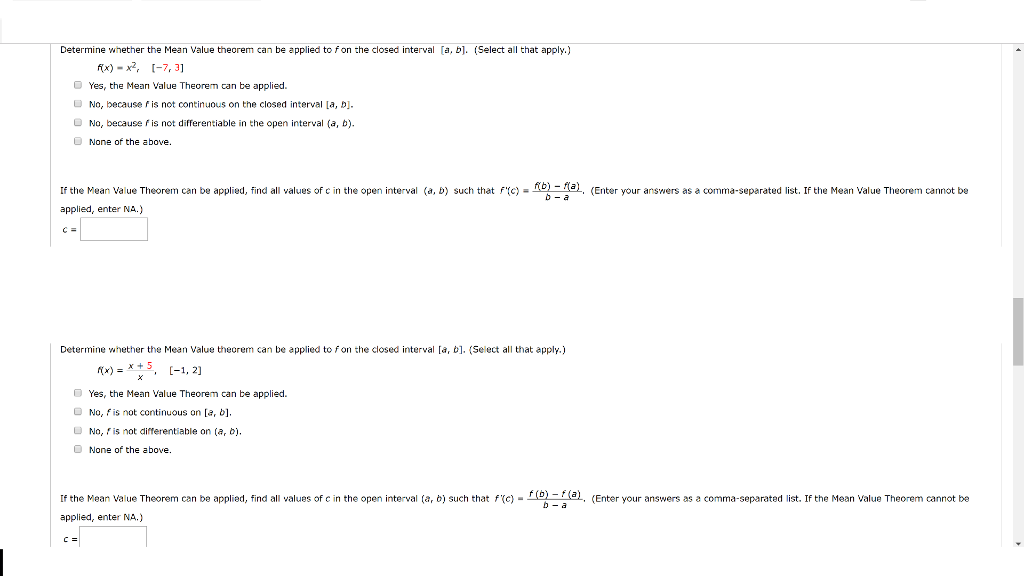 Solved Determine Whether The Mean Value Theorem Can Be 
