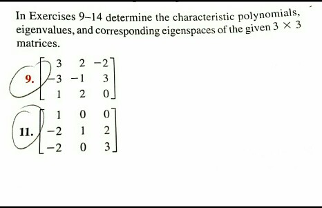 Solved Determine the characteristic polynomials, | Chegg.com