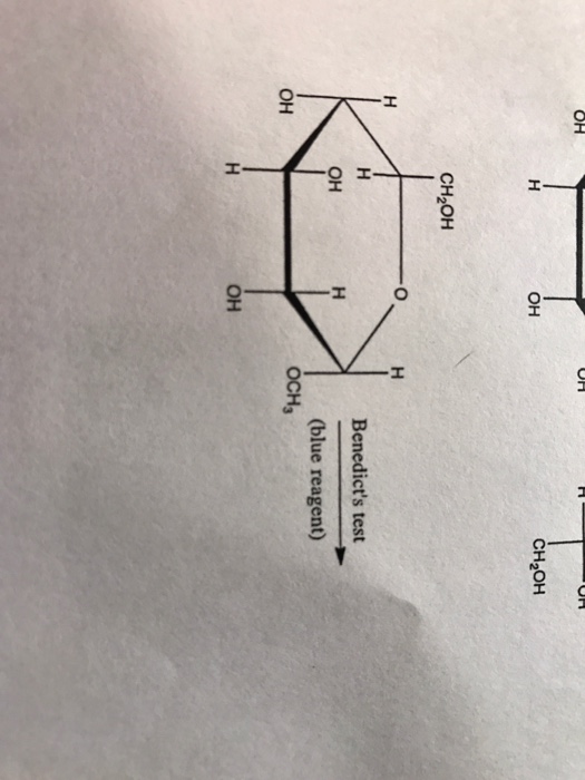 Solved OH H OH CH2OH CH2OH H Benedict's test OH (blue | Chegg.com