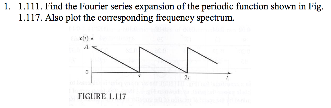 Solved Find The Fourier Series Expansion Of The Periodic