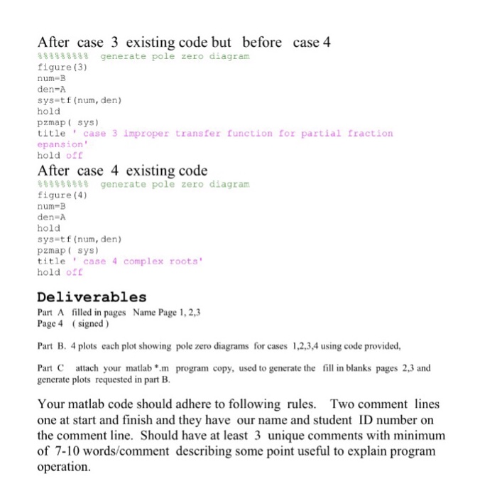 objectives, using Matlab to generate partial | Chegg.com