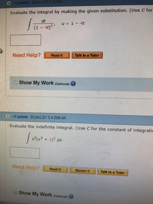 Solved Evaluate the integral by making the given | Chegg.com