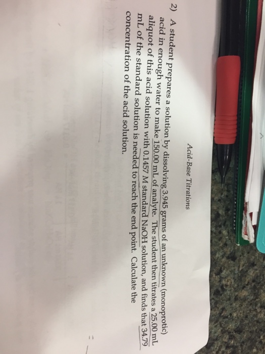 Solved A student prepares a solution by dissolving 3.945 | Chegg.com