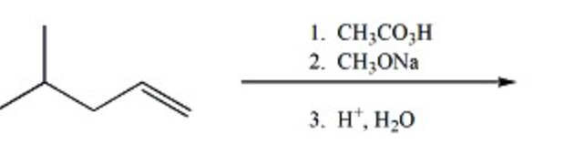 Solved 1. CH CO3H 2. CH ONa 3. Ht, H20 | Chegg.com