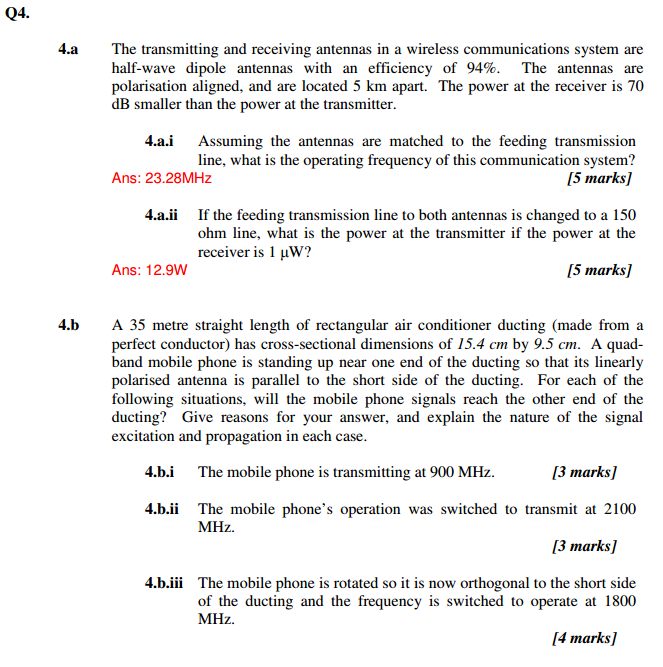 Solved Q4. 4.aA parallel plate transmission line is formed | Chegg.com