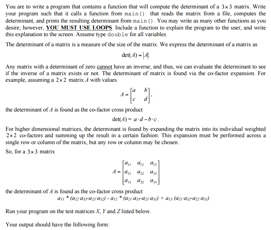 Solved You Are To Write A Program That Contains A Function 