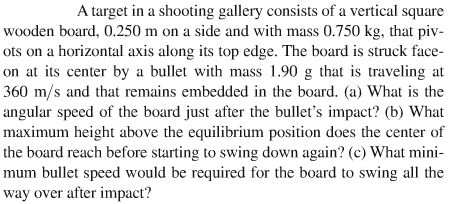 Solved A target in a shooting gallery consists of a vertical | Chegg.com