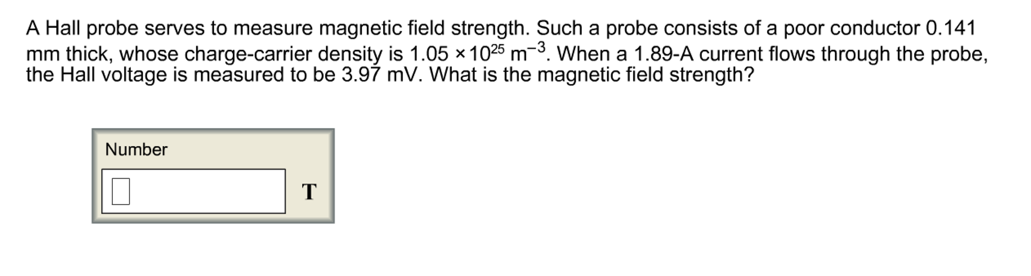 Solved A Hall probe serves to measure magnetic field | Chegg.com