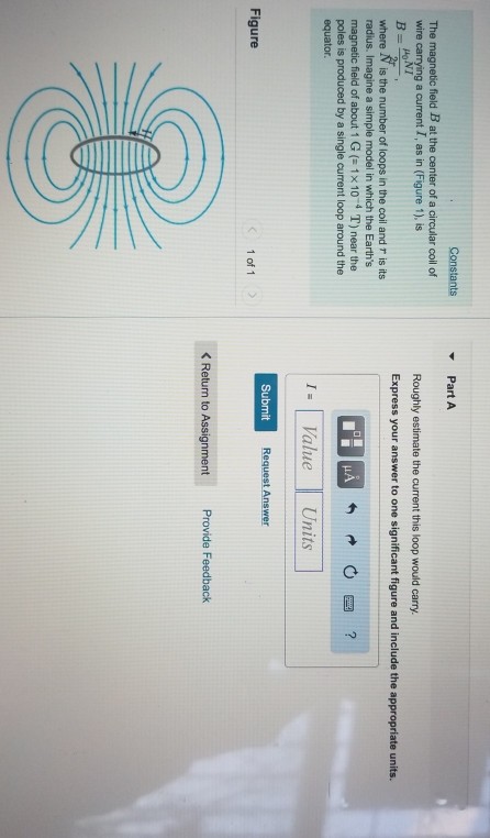 Solved Constants Part A The magnetic field B at the center | Chegg.com