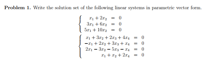 Solved Problem 1. Write the solution set of the following | Chegg.com