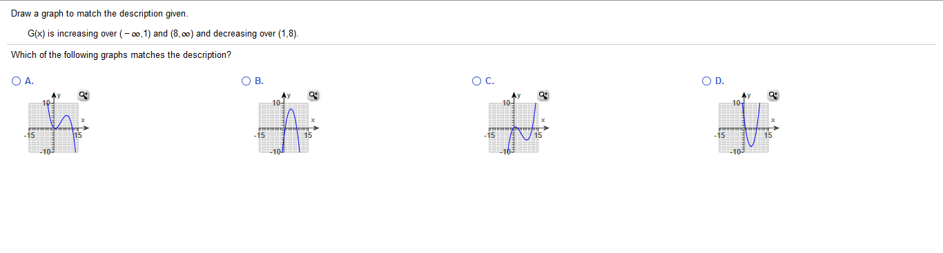 Solved Draw a graph to match the description given G(x) is | Chegg.com
