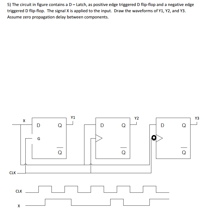 Solved The circuit in figure contains a D - Latch, as | Chegg.com