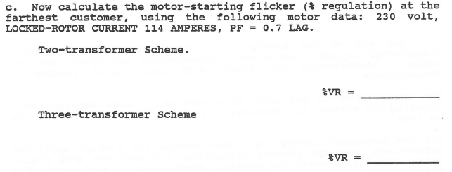 Now calculate the motor-starting flicker (% | Chegg.com