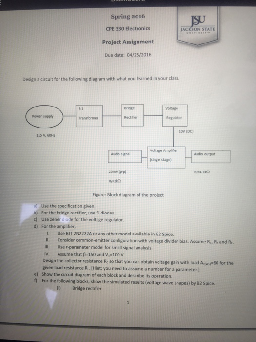 Solved Design a circuit for the following diagram with what | Chegg.com
