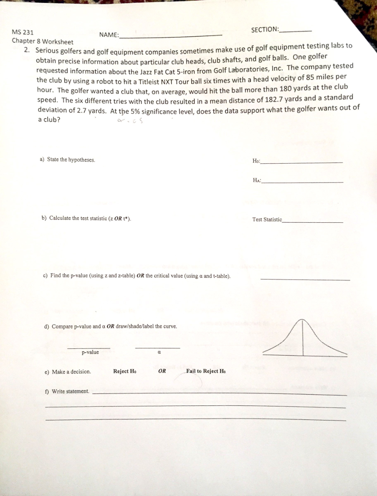 Solved Serious golfers and golf equipment companies | Chegg.com