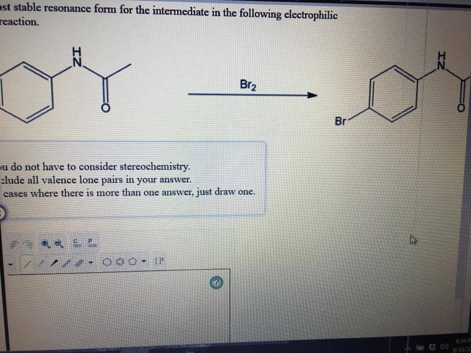 Solved Draw the most stable resonance form for the | Chegg.com