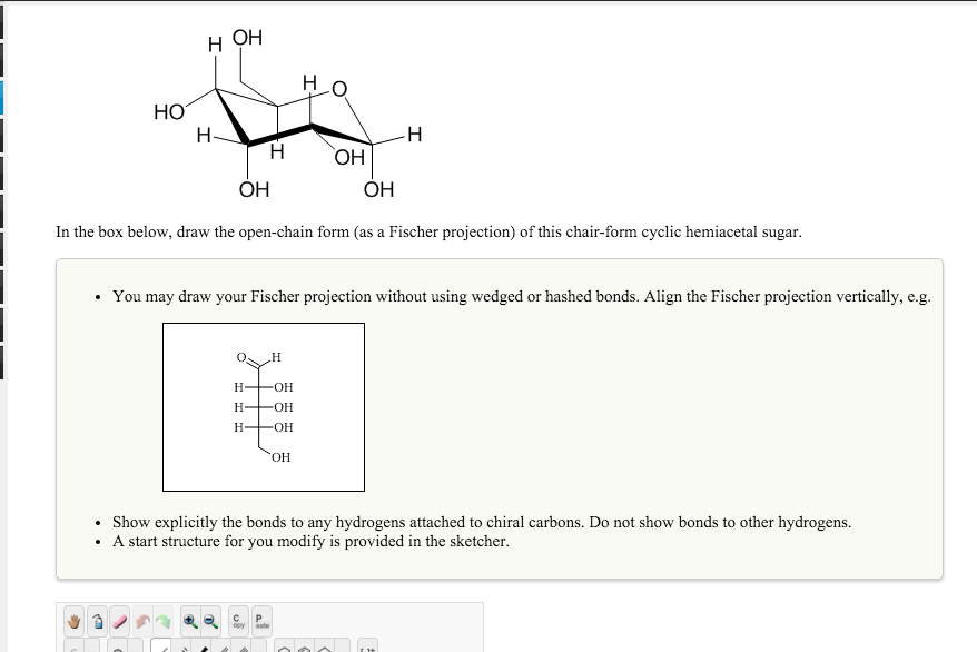 Solved In the box below, draw the open-chain form (as a | Chegg.com