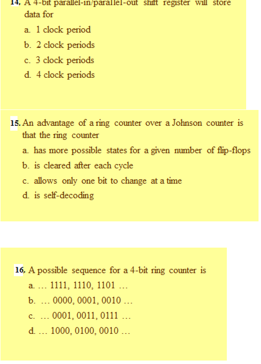 Solved A 4-bit parallel-in parallel-out slMt register will | Chegg.com