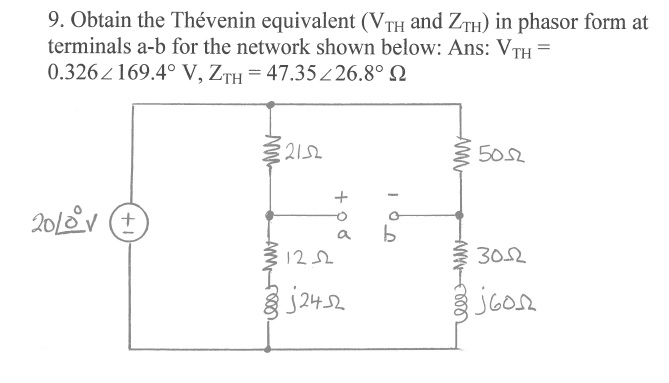 Solved Obtain the Thevenin equivalent (Vth and Zth) in | Chegg.com